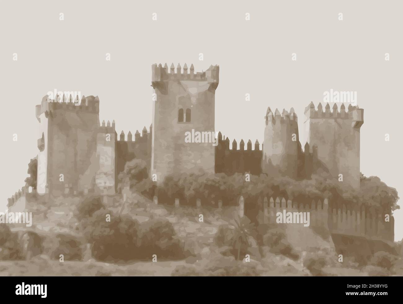 Metal gate old castle Stock Vector Images - Alamy