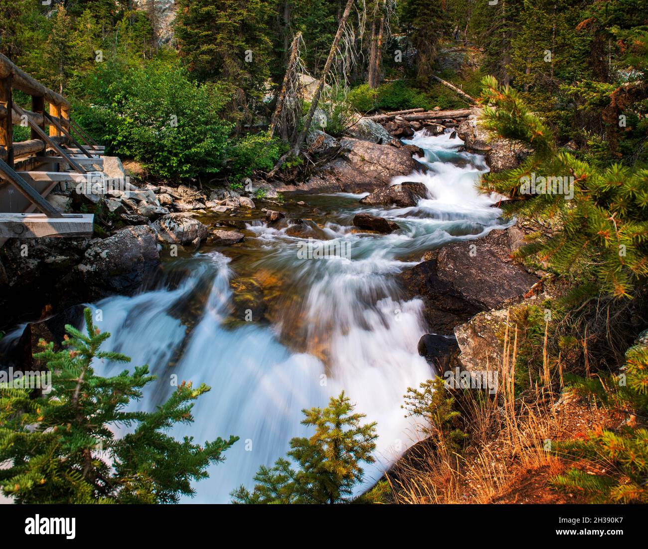 Cascade Creek from Cascade Canyon Trail, Grand Teton National Park ...