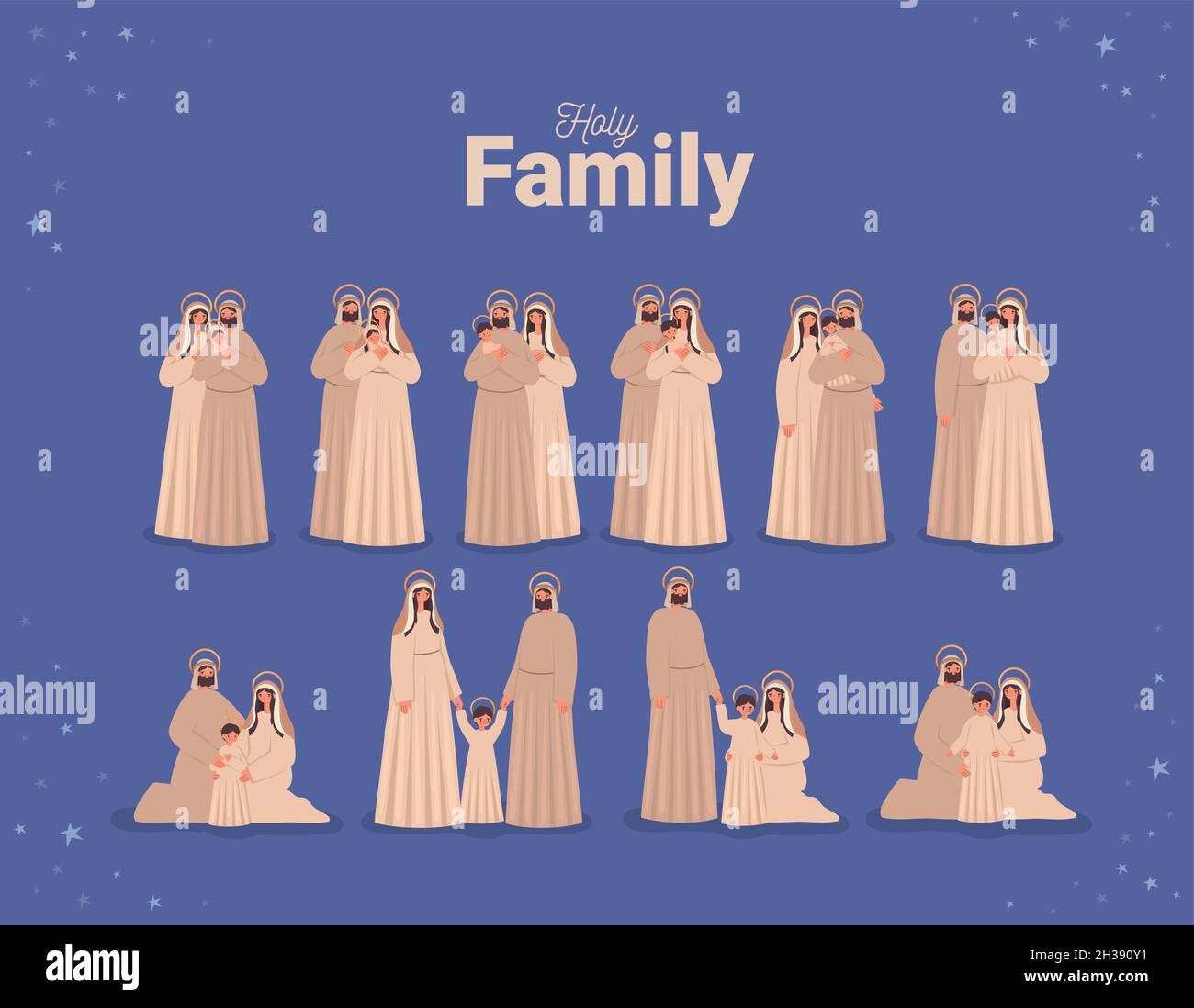 ten holy families Stock Vector Image & Art - Alamy
