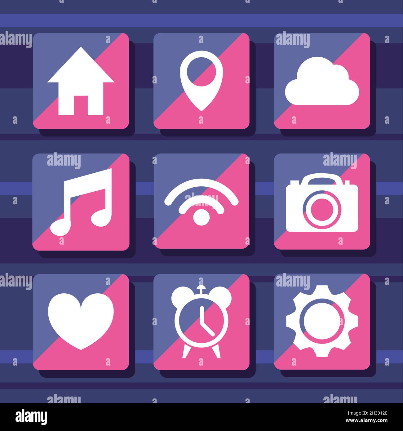 set of nice tech apps Stock Vector Image & Art - Alamy