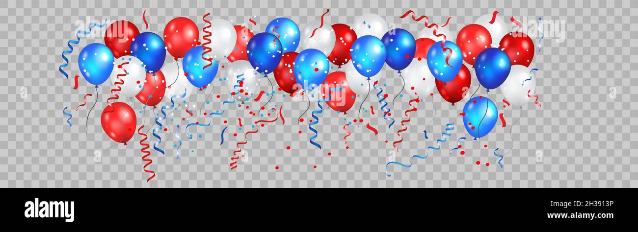 Balloons set on transparent banner Stock Vector Image & Art - Alamy