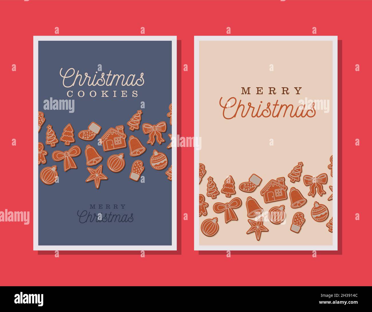 christmas cookies cards Stock Vector Image & Art - Alamy