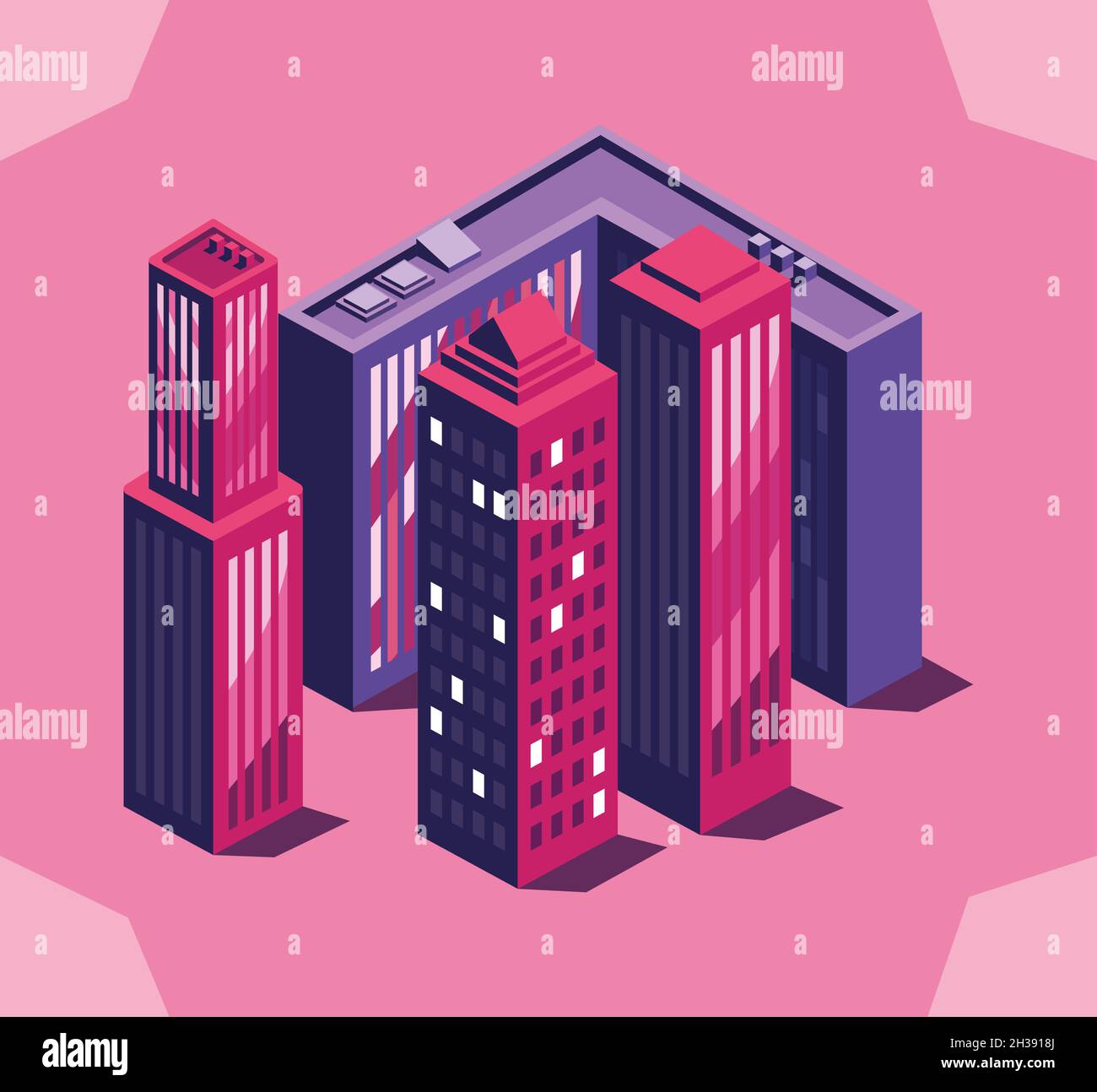 smart city cartel with buildings Stock Vector Image & Art - Alamy