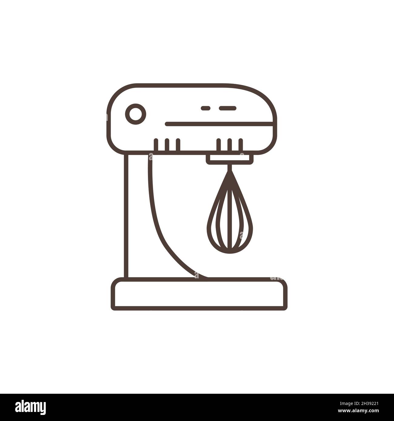 Mixer bakery design mixing food illustration. Kitchen electric mixer ...