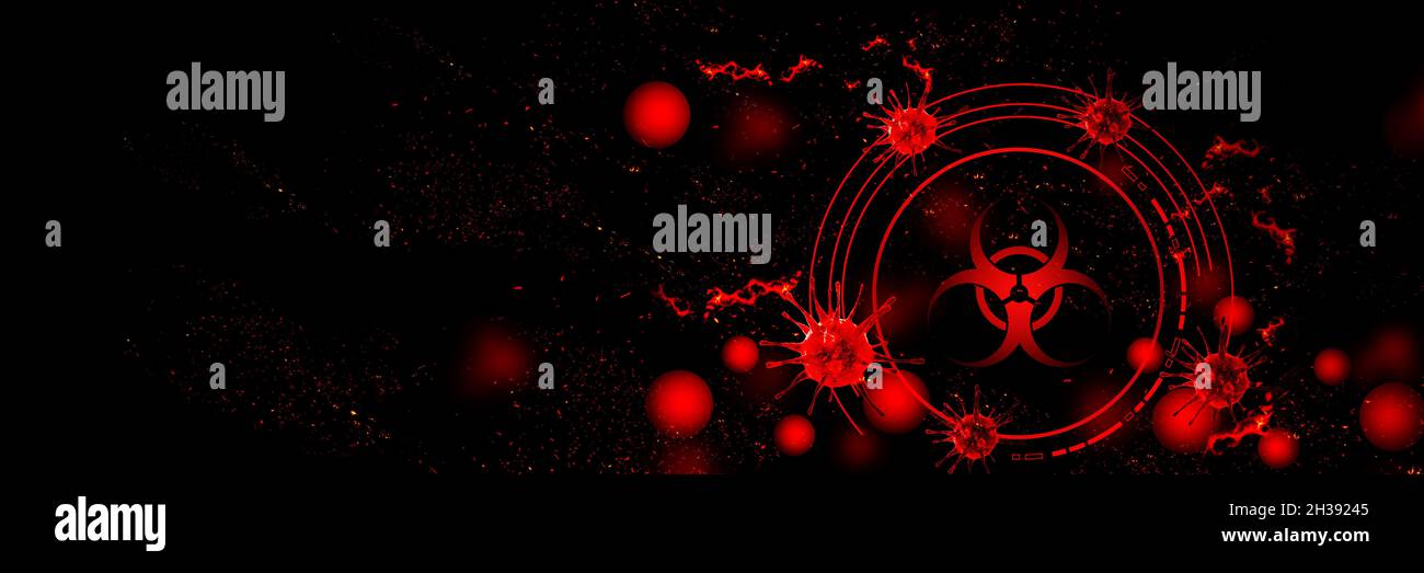 Dangerous corona virus, SARS pandemic risk concept. 3D illustration ...