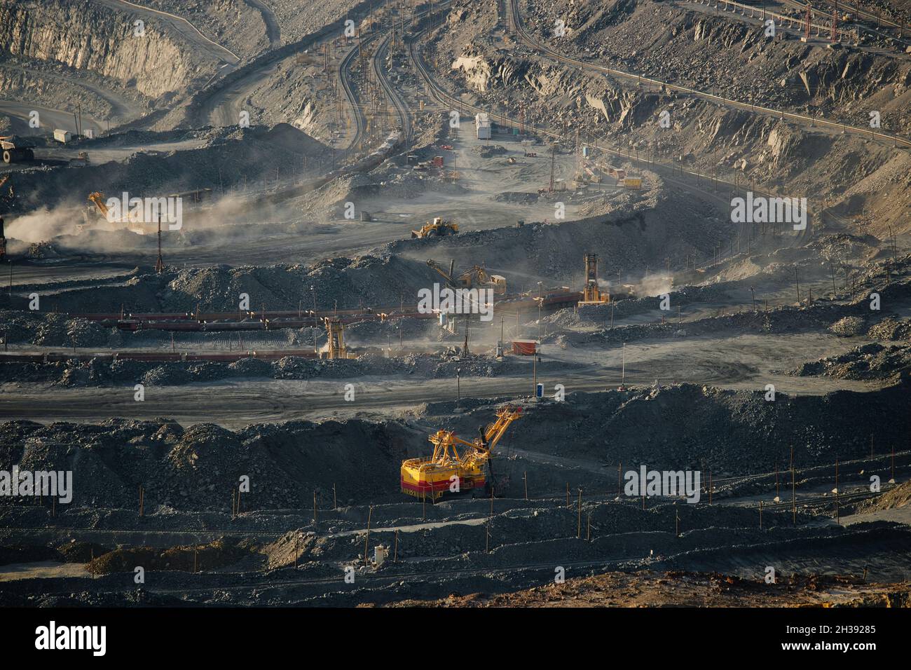 Open pit mine in mining and processing plant Stock Photo - Alamy