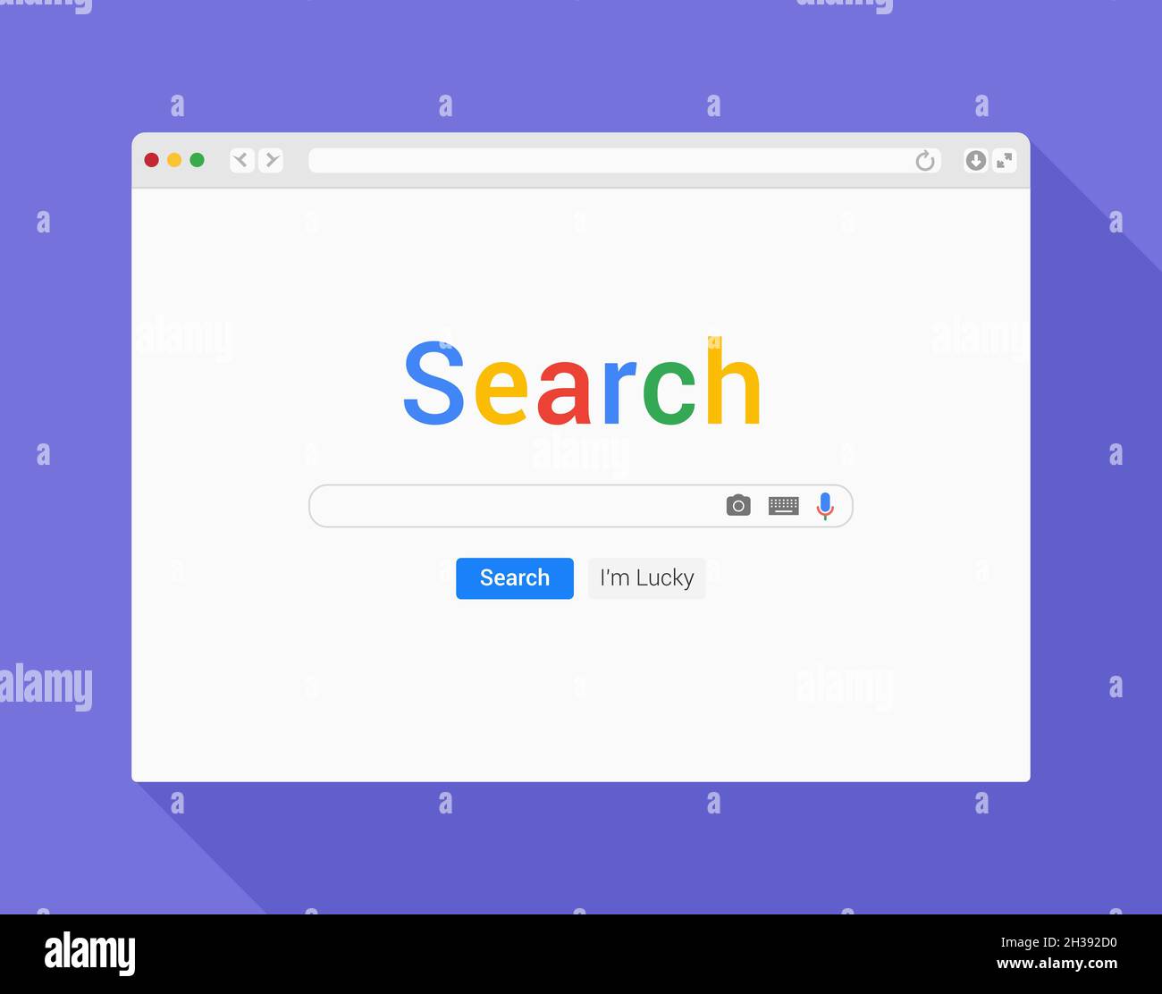 Search bar browser engine internet mockup page. Vector search bar web ...