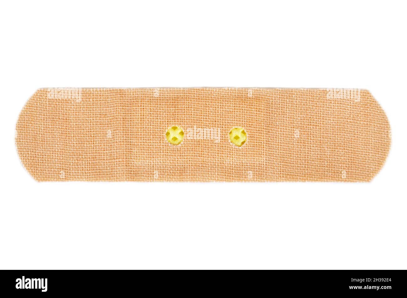 Beige cloth band aid plaster isolated on white background Stock Photo ...