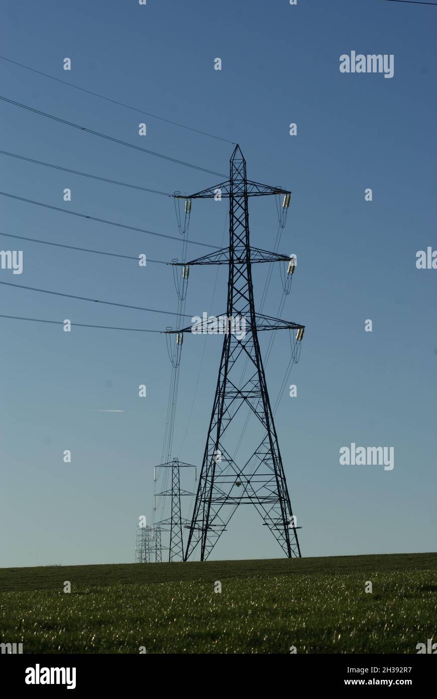 Electricity distribution pylons hi-res stock photography and images - Alamy