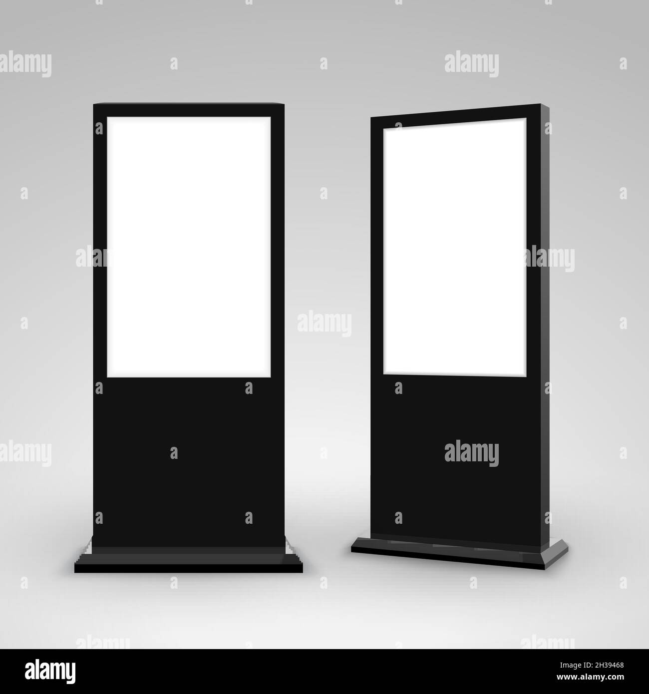 Digital stand signage advertising banner lightbox. Blank isolated ...