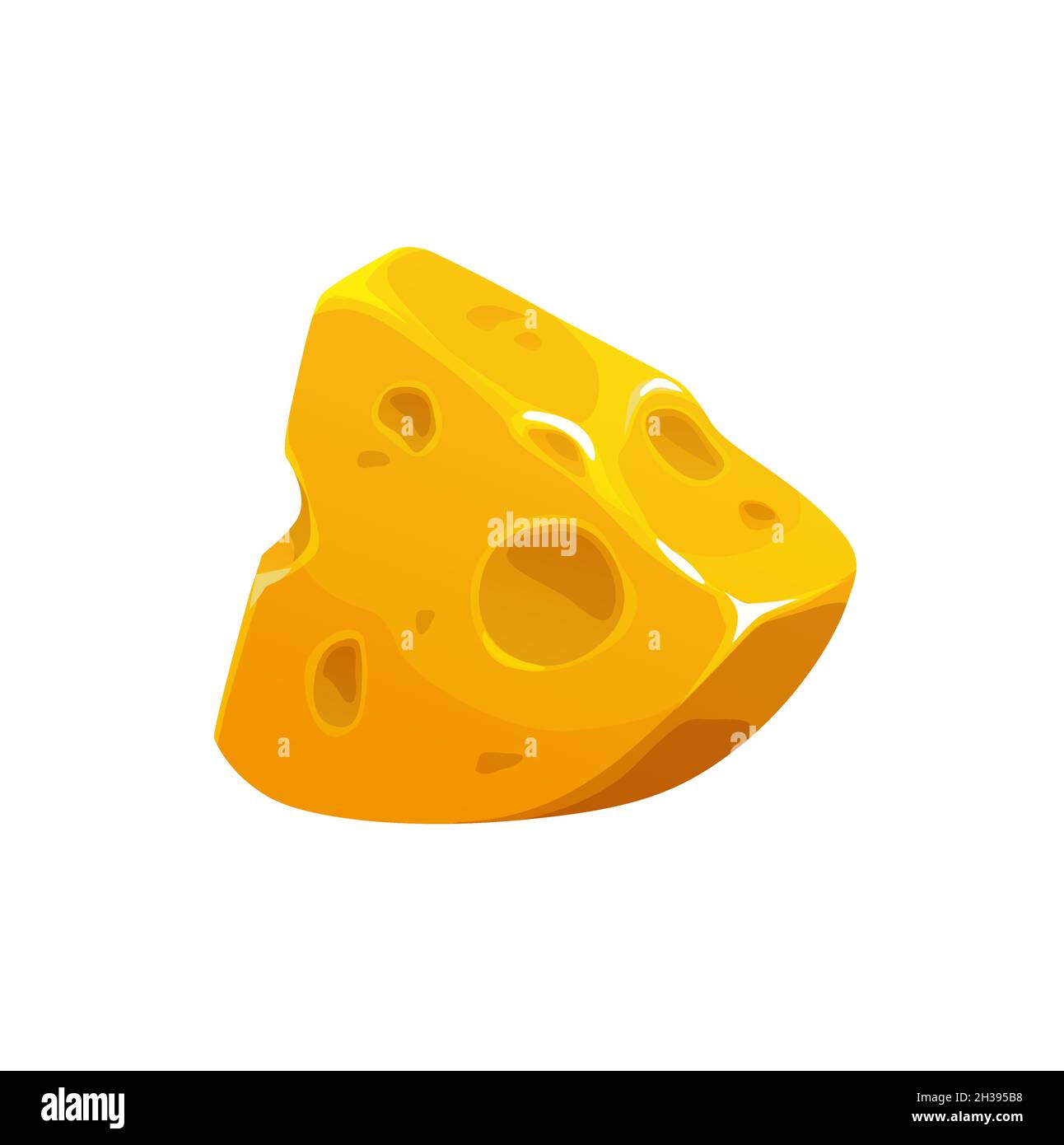 Cartoon maasdam, dutch and swiss cheese. Vector triangular or pyramid ...