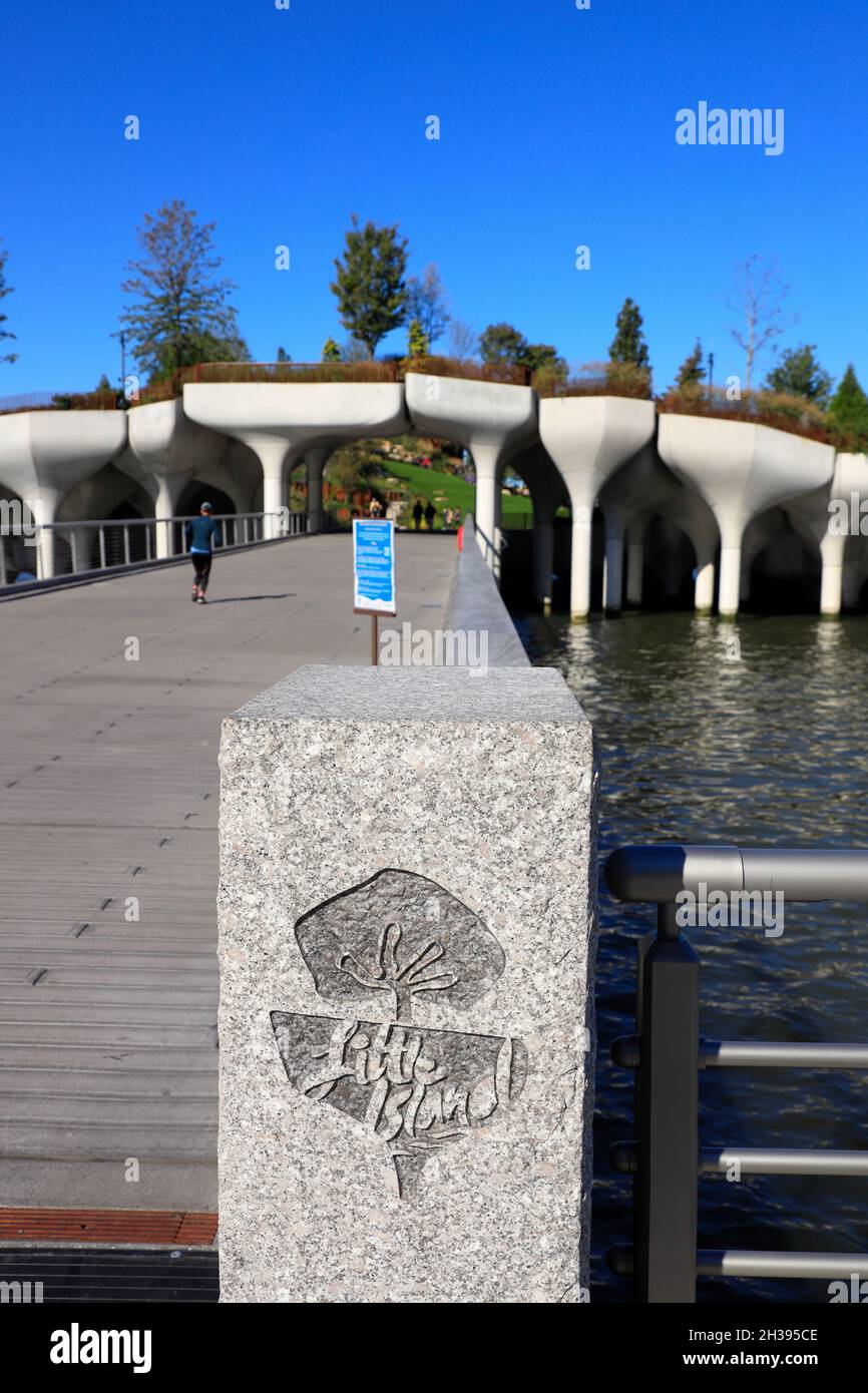 Engraving of "Little Island" on the bridgehead stone of South Bridge ...