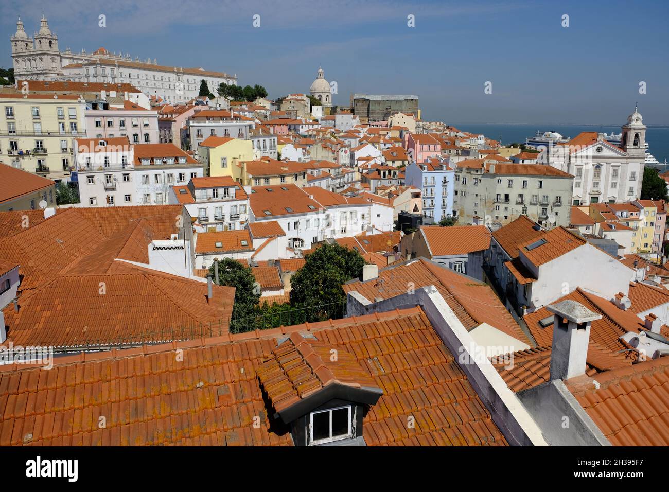 Portugal Lisbon - View from observation deck Miradouro de Santa Luzia ...