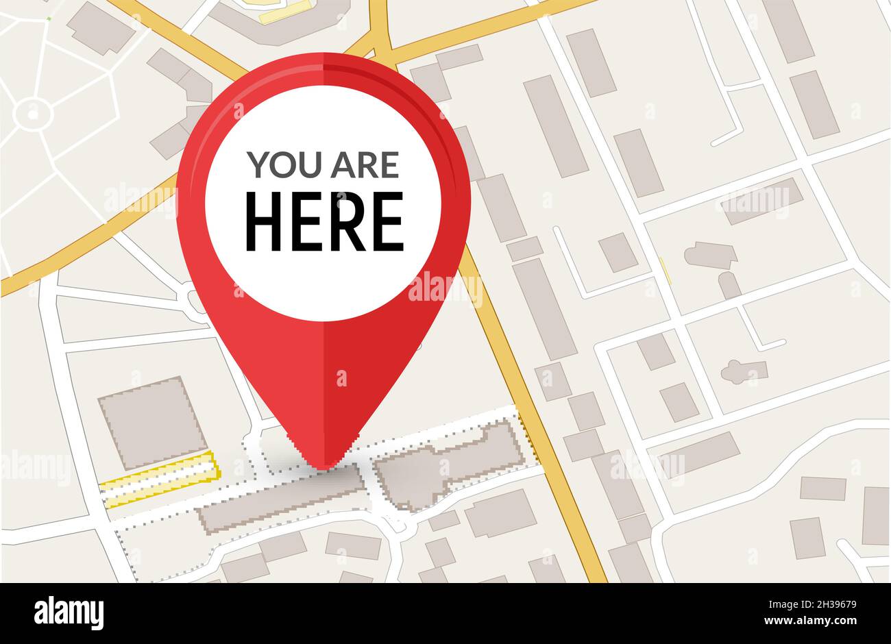 You are here sign icon mark. Destination or location point concept. Pin ...