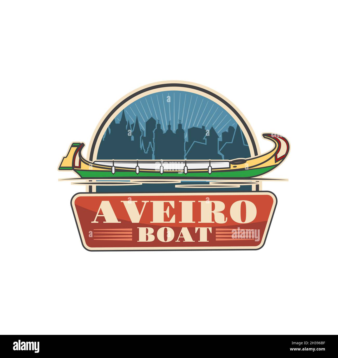 Boat trip on town Stock Vector Images - Alamy