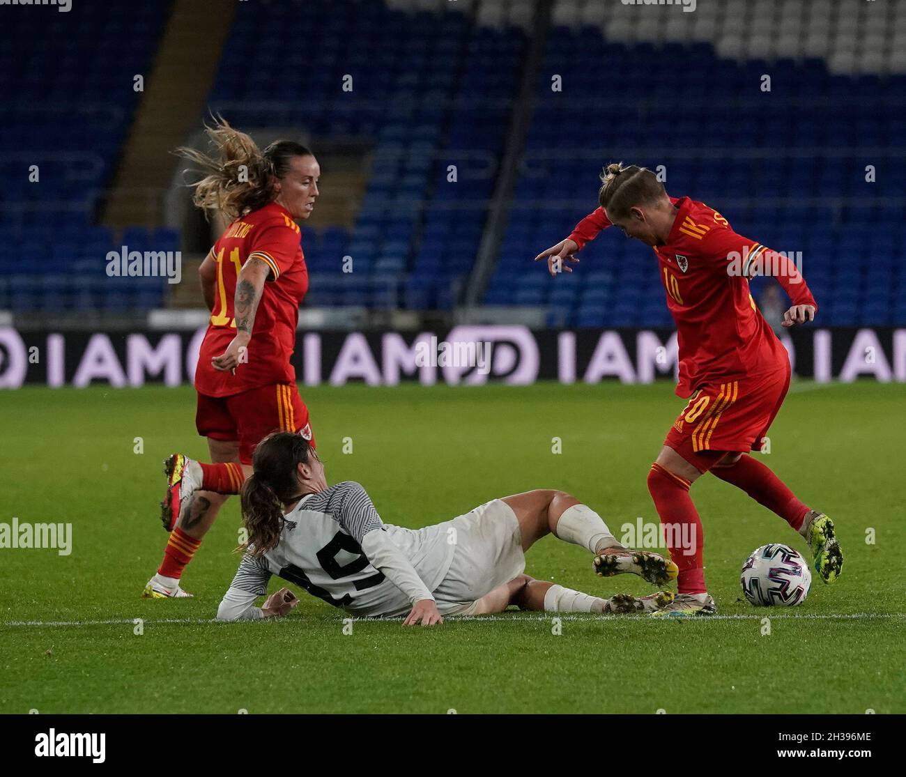 Cardiff, Wales, 26, October, 2021,Natasha Harding (Wales) (L) Vlada ...