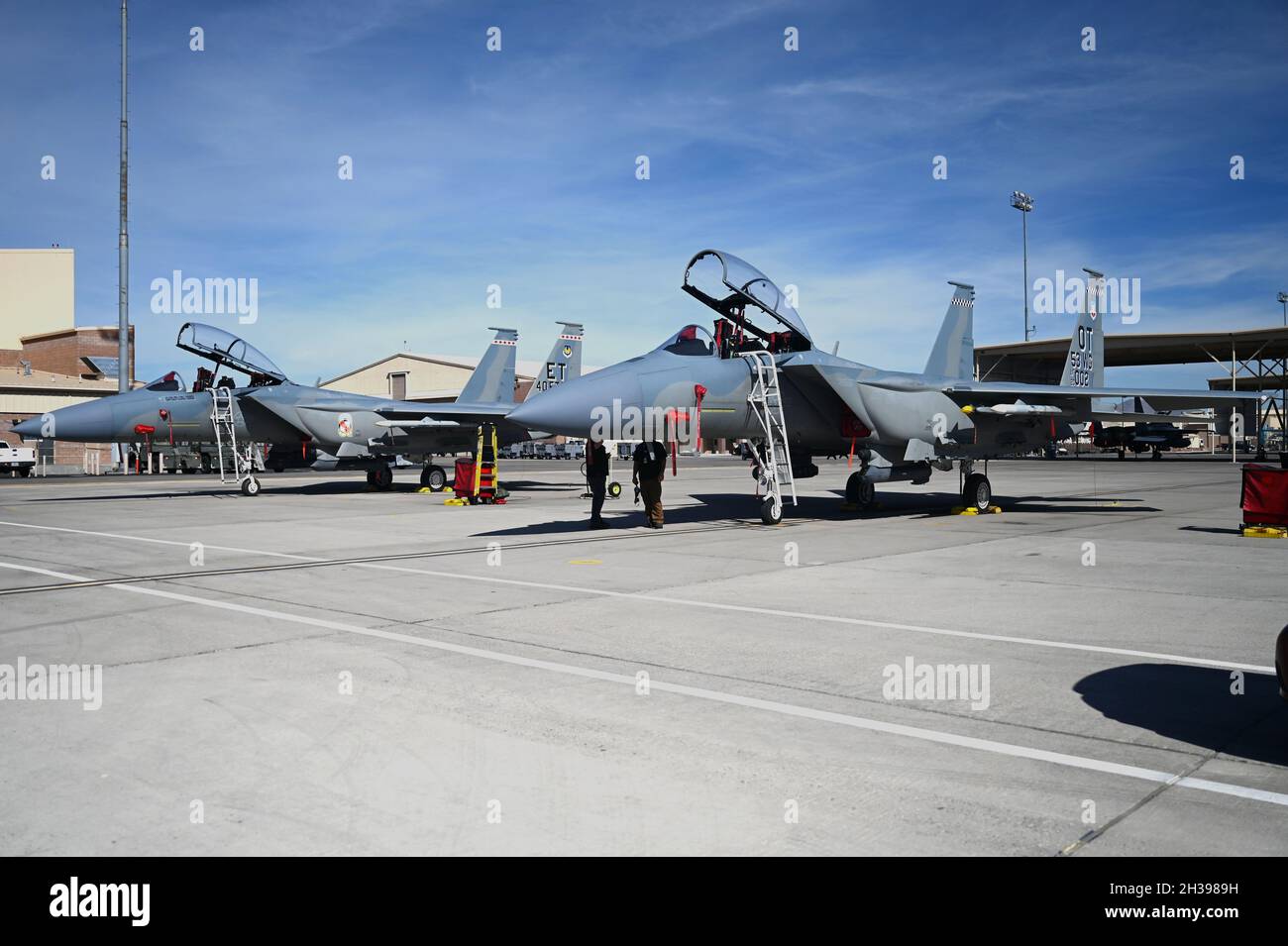 Two F-15EX Eagle II Fighter Jets assigned to the 40th Flight Test ...