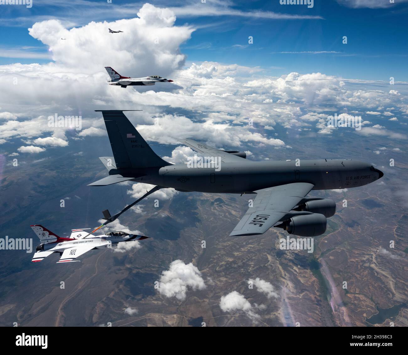 A United States Air Force Air Demonstration Squadron "Thunderbirds" F ...