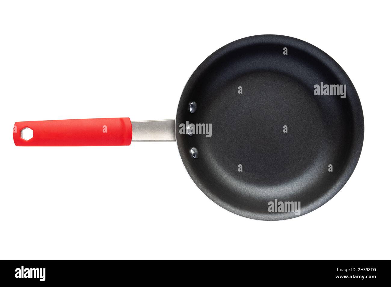 Top view of a commercial grade nonstick fry pan, heavy gauge aluminum ...