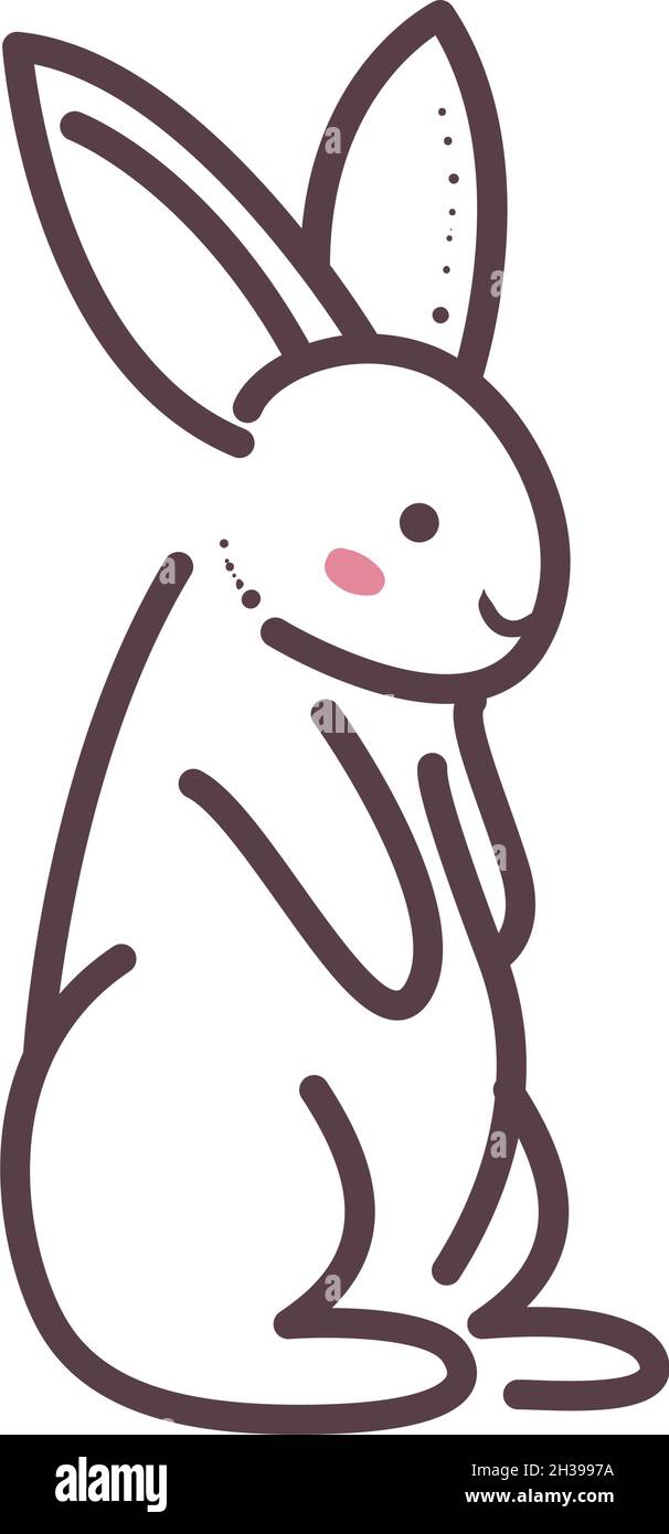 bunny silhouette illustration over white Stock Vector Image & Art - Alamy