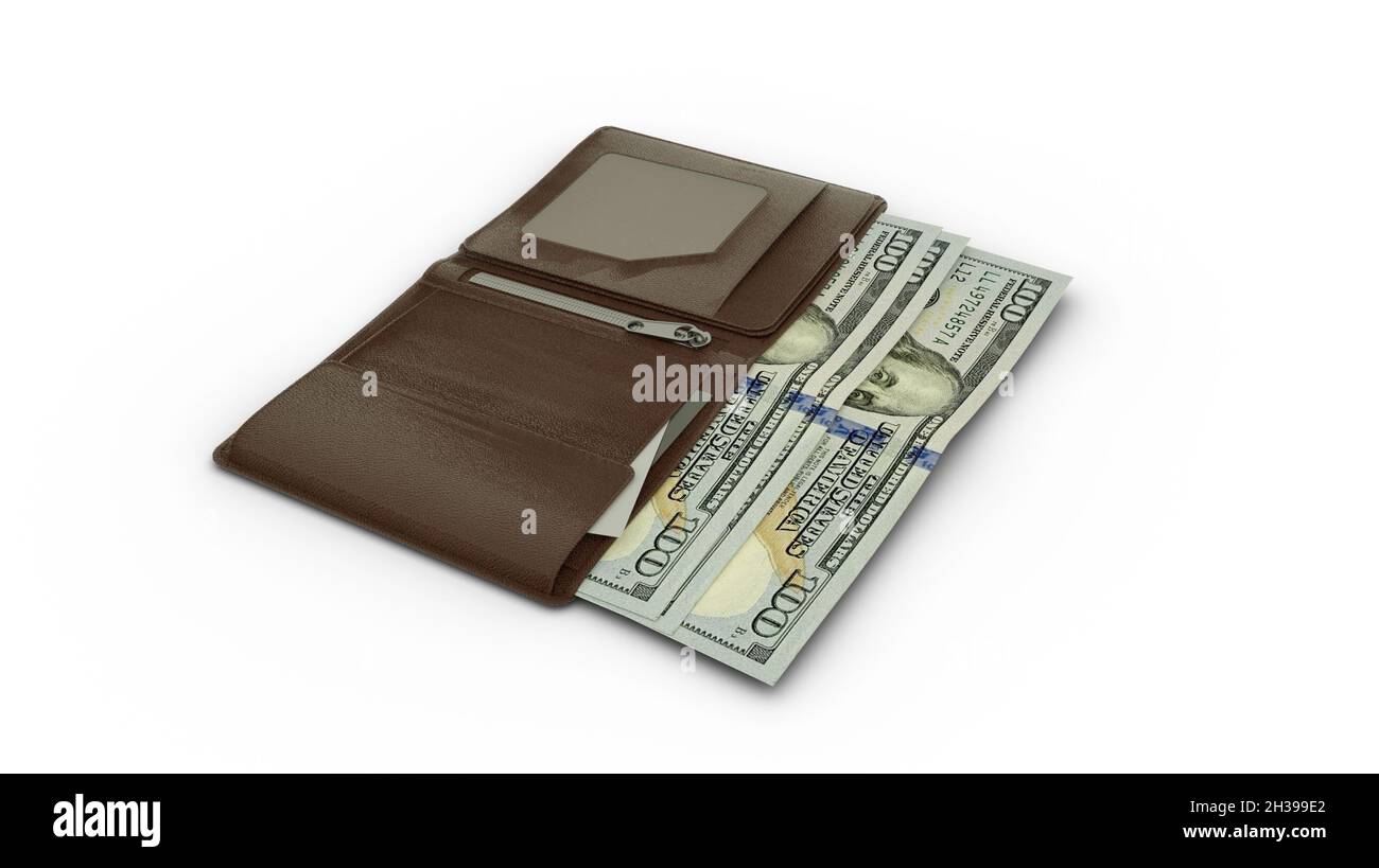 3d wallet dollar money Cut Out Stock Images & Pictures - Alamy