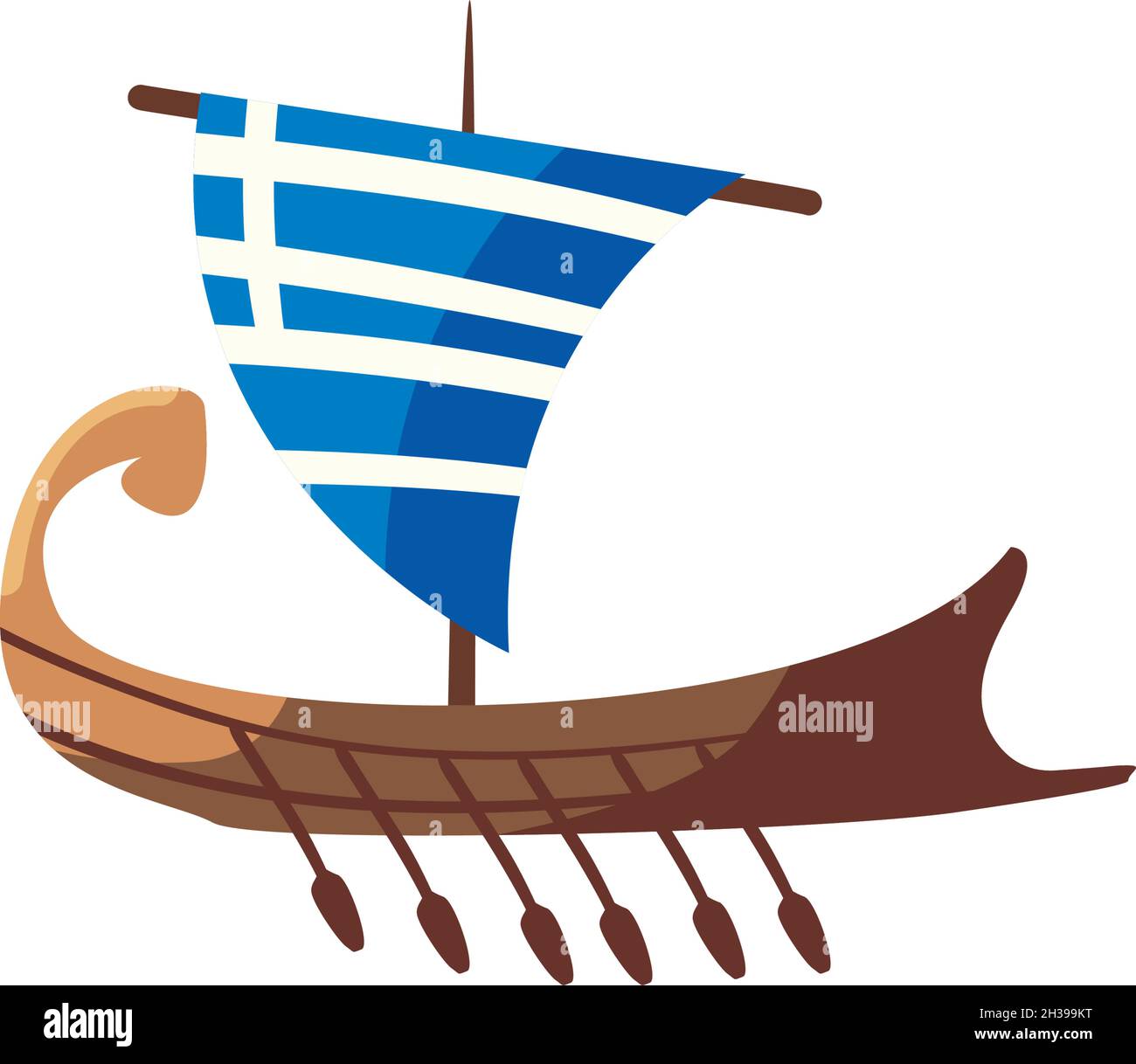 greek boat design over white Stock Vector Image & Art - Alamy
