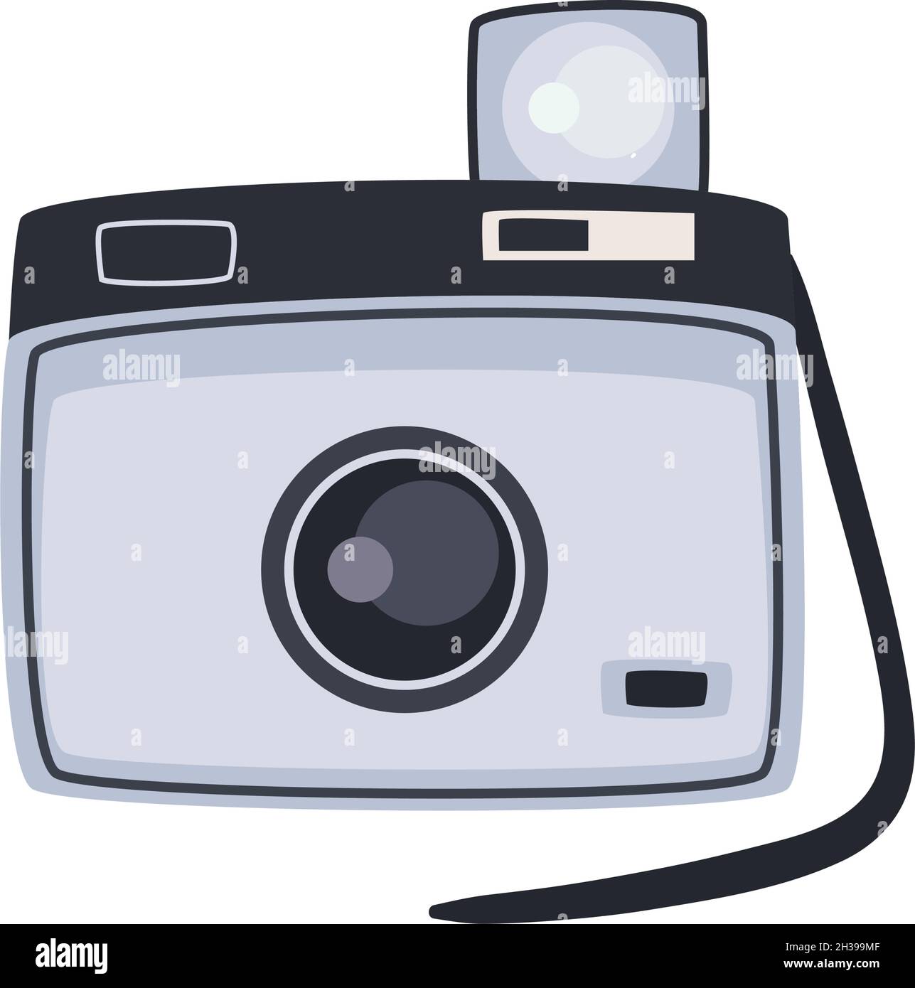 gray digital camera over white Stock Vector Image & Art - Alamy