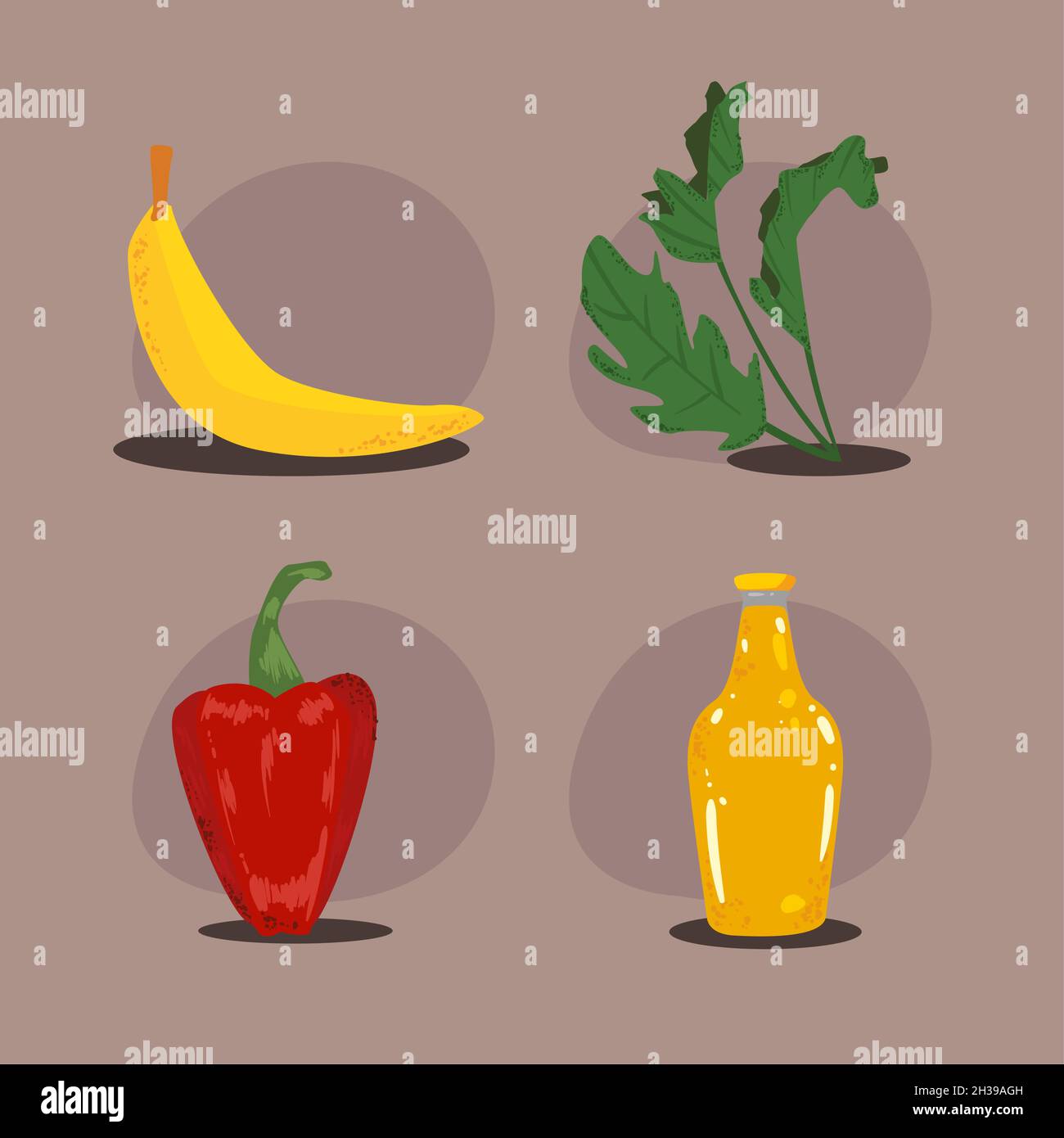 set of four grocery items Stock Vector Image & Art - Alamy