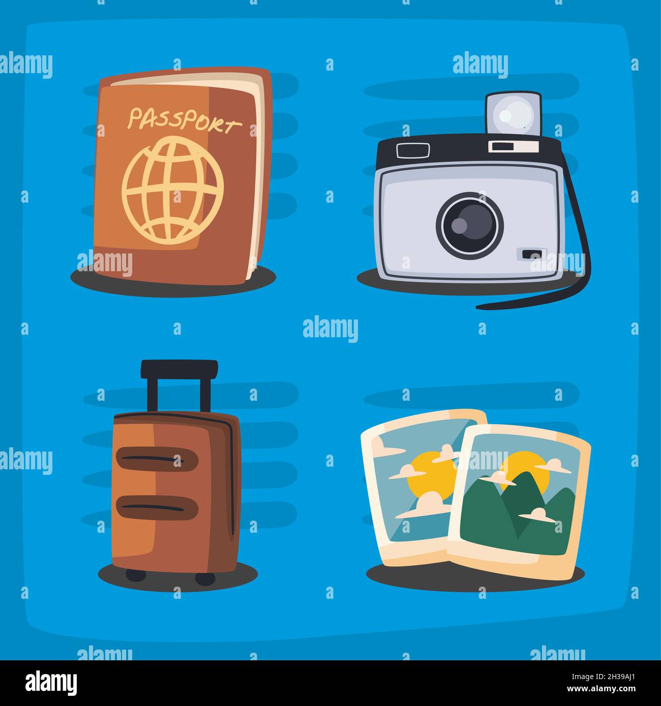 Travel items frame Stock Vector Images - Alamy