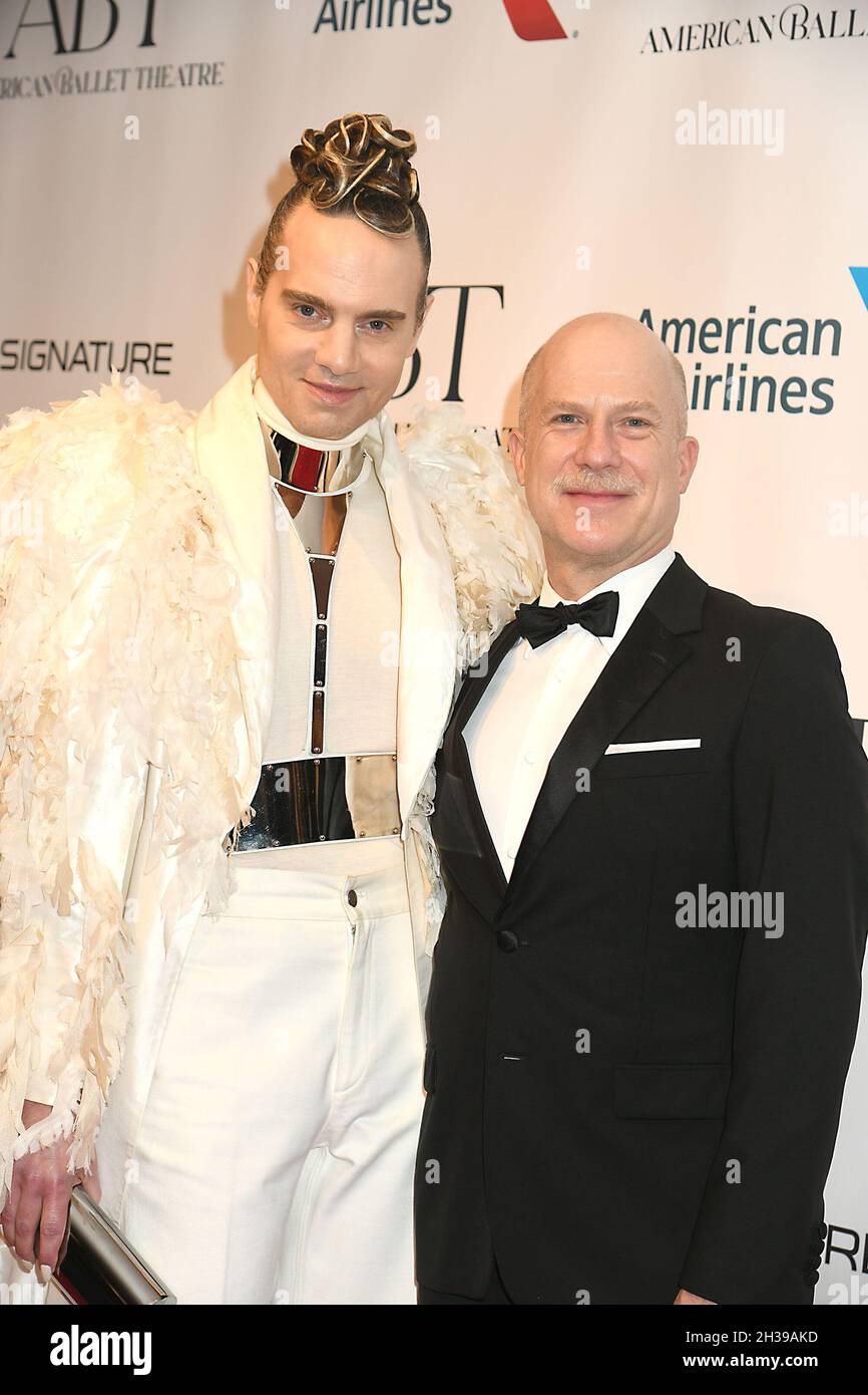 Jordan Roth and husband Richie Jackson attend the American Ballet ...