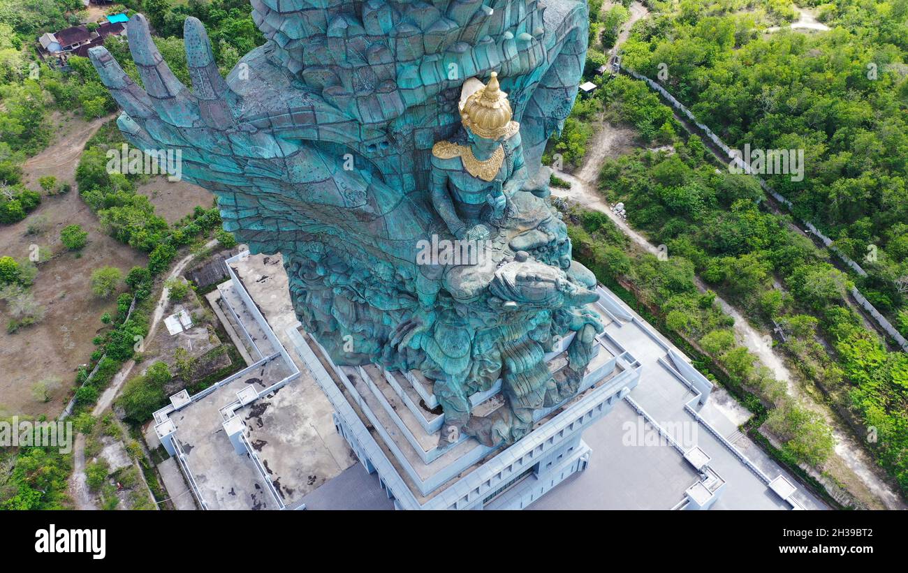 Portrait of the Garuda Wisnu Kencana statue. The largest Hindu statue located in Bali Stock ...