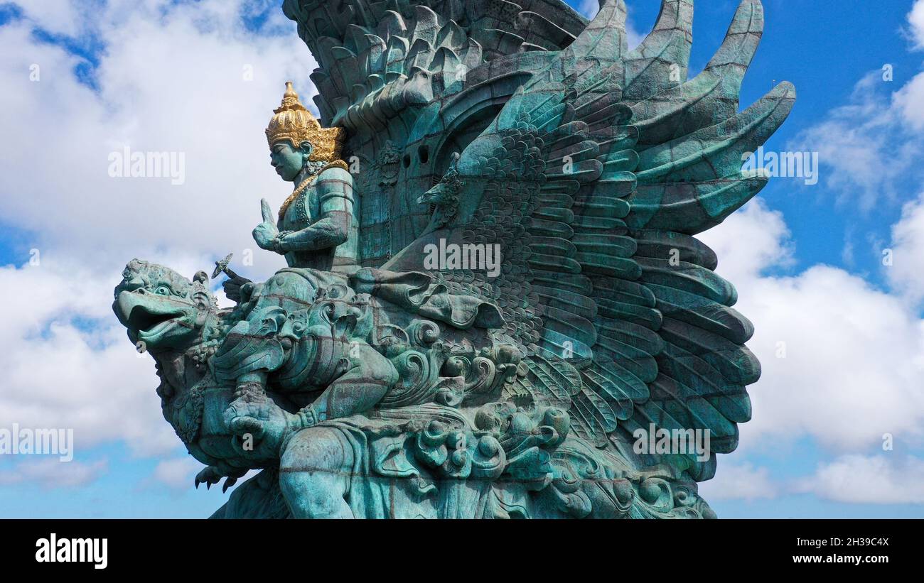 Portrait of the Garuda Wisnu Kencana statue. The largest Hindu statue located in Bali Stock ...