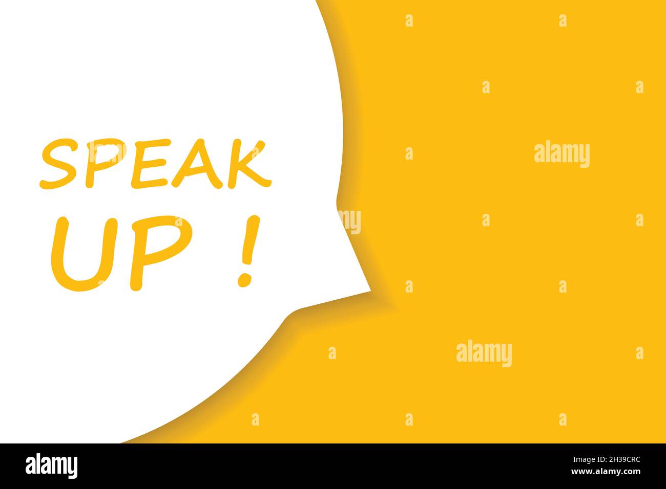 Speak up speech bubble banner vector with copy space for business ...