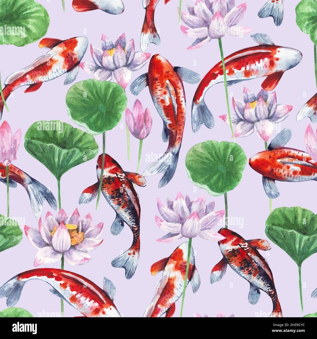 Japanese Watercolor Koi