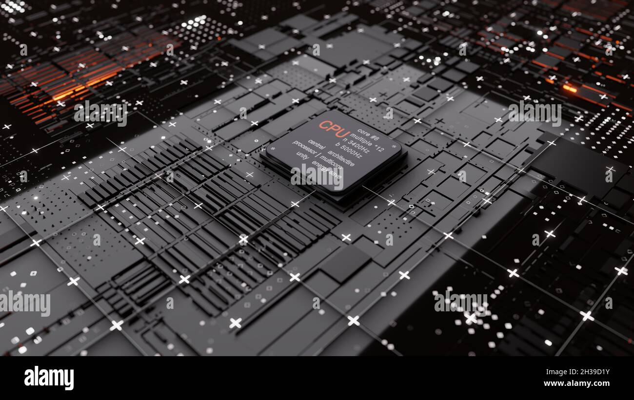 Central Computer Processors CPU concept. 3d rendering Stock Photo - Alamy
