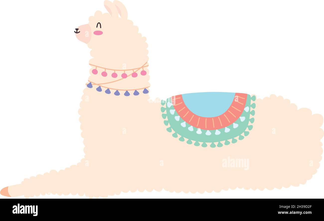 cute alpaca icon on white background Stock Vector Image & Art - Alamy
