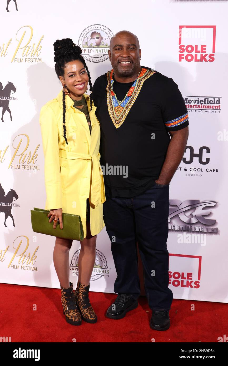 Los Angeles, California, USA. 23rd October, 2021. Camille Calvin and ...