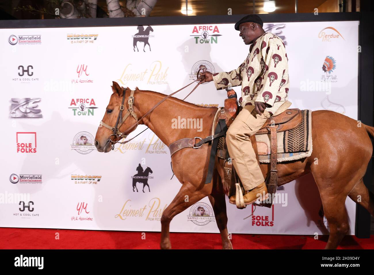 Los Angeles, California, USA. 23rd October, 2021. Thomas Lockhart rides ...