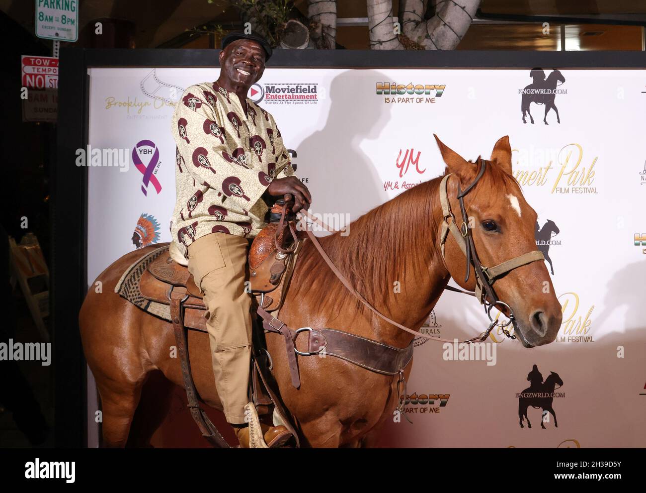 Los Angeles, California, USA. 23rd October, 2021. Thomas Lockhart rides ...