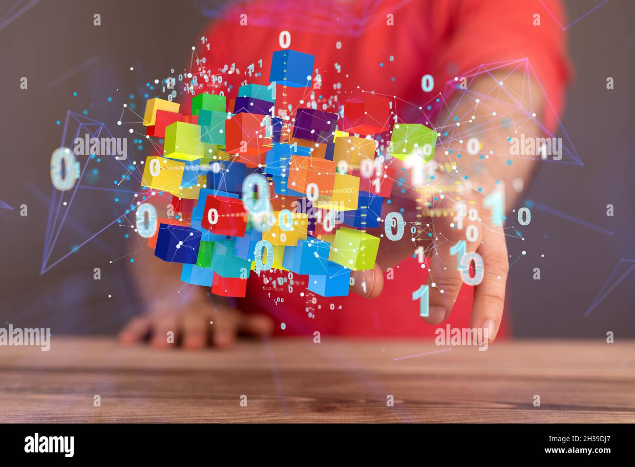 Abstract technology background with data infrastructure concept Stock ...