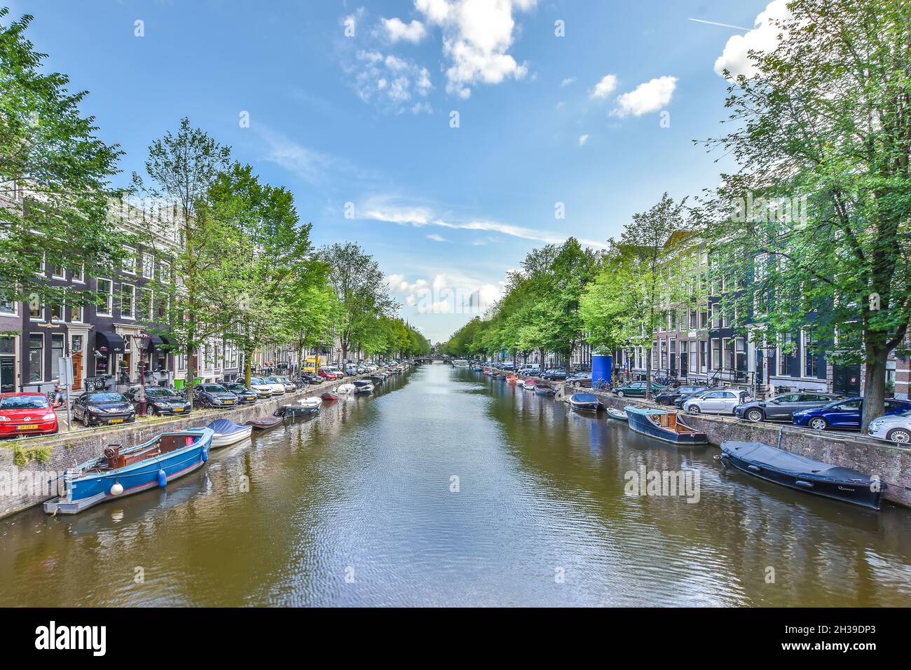 Amazing view of a residential area by the riwer Stock Photo - Alamy