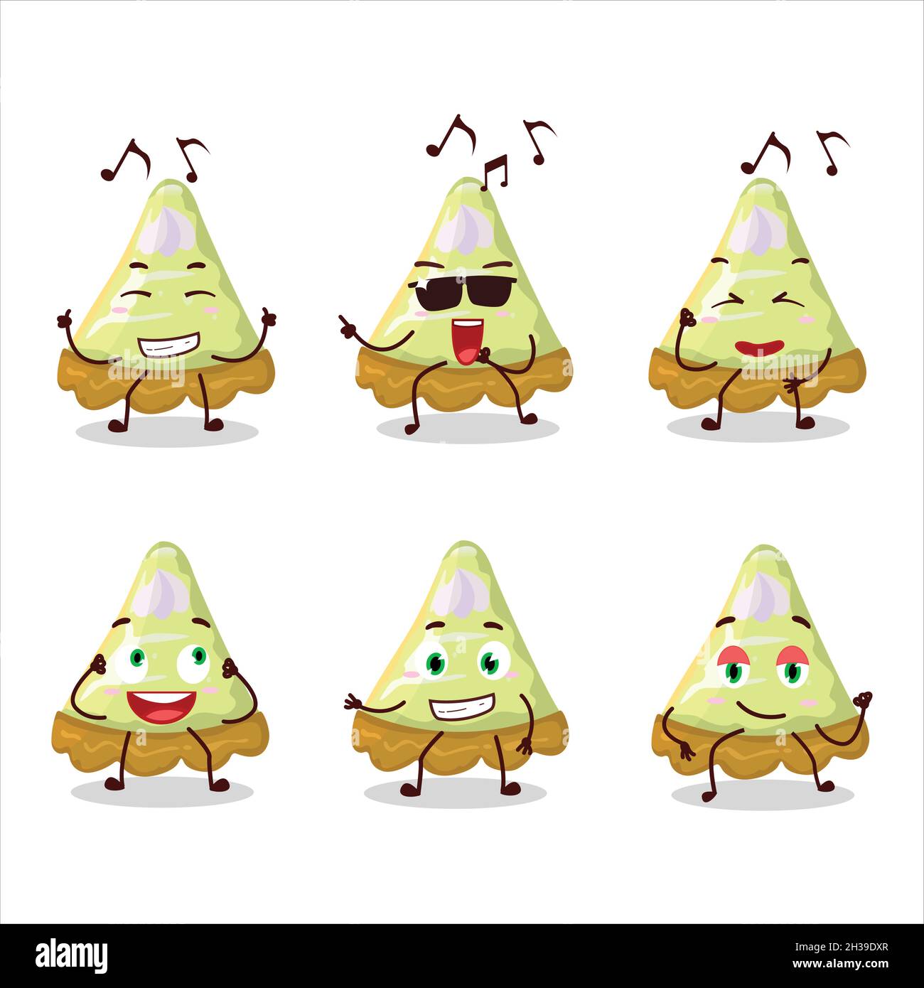 Key lime pie slice Stock Vector Images - Alamy