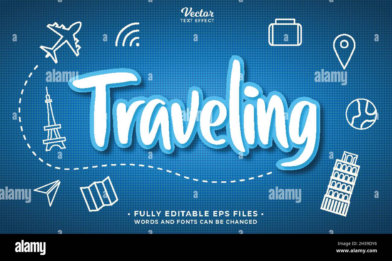 traveling text effect editable eps cc Stock Vector Image & Art - Alamy