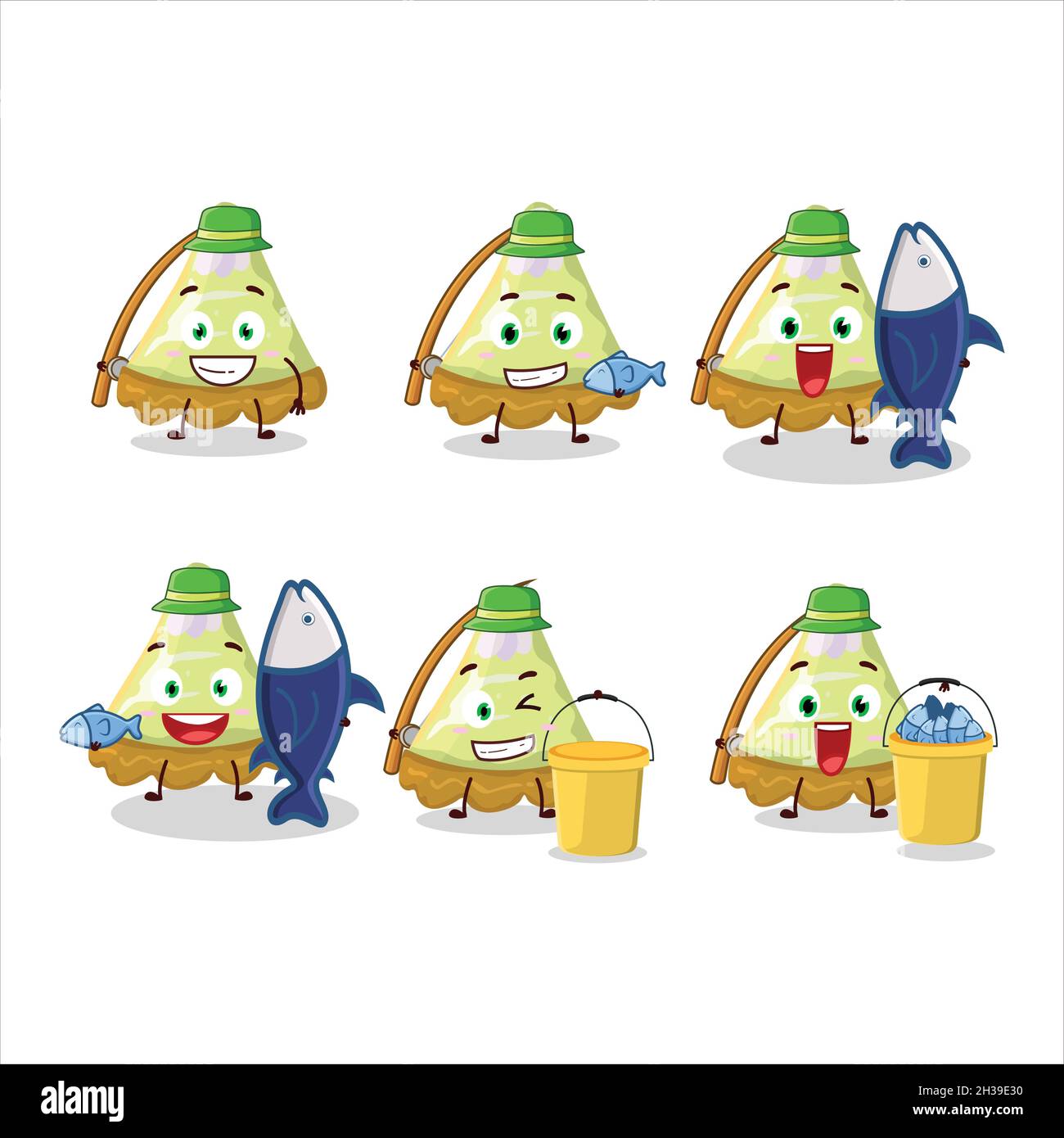 A fisherman slice of key lime pie cartoon picture catch a big fish ...