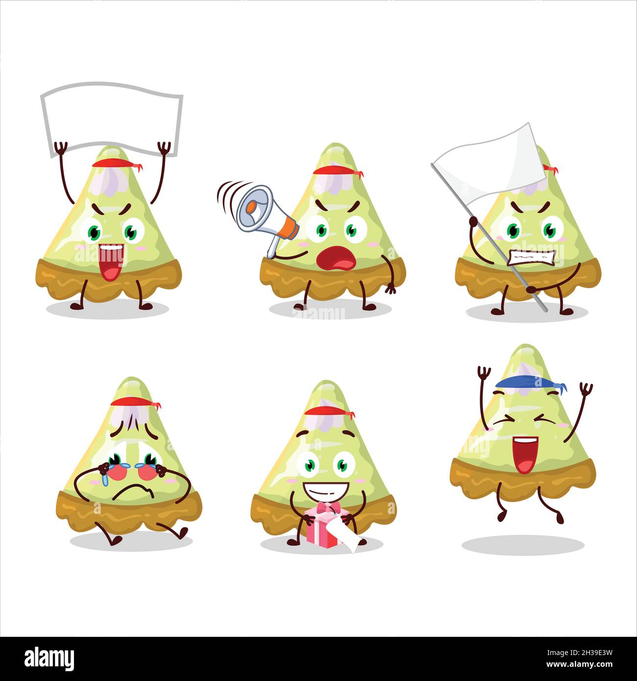 Mascot design style of slice of key lime pie character as an attractive ...