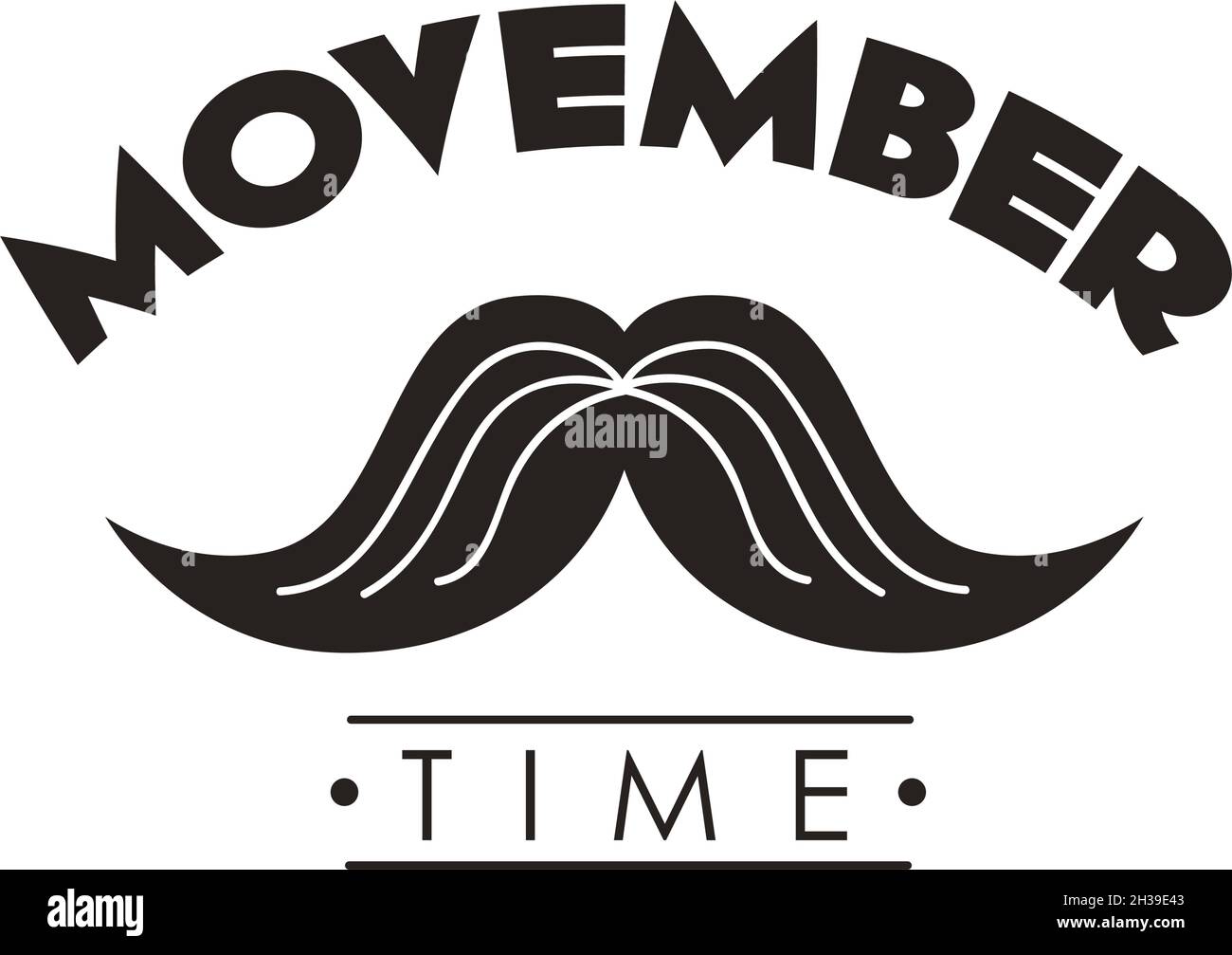 happy movember time with mustache Stock Vector Image & Art - Alamy