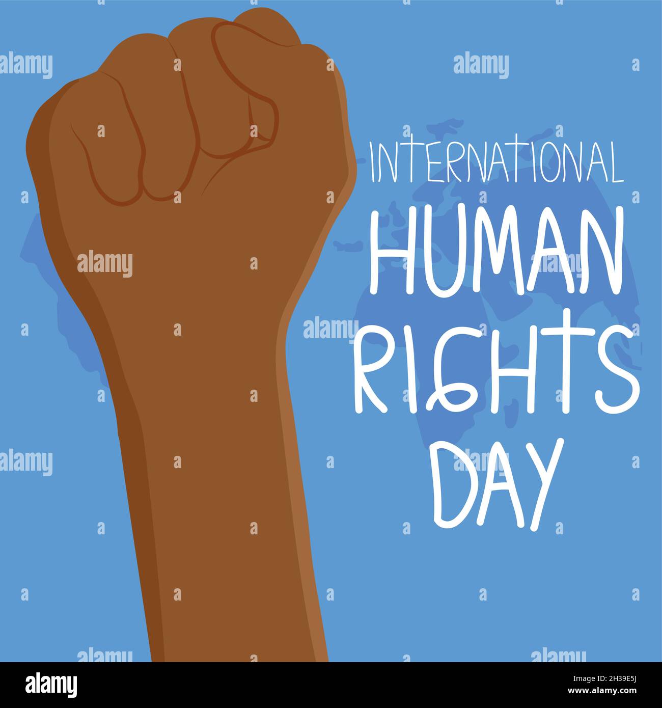 human rights day design with raised fist Stock Vector Image & Art - Alamy