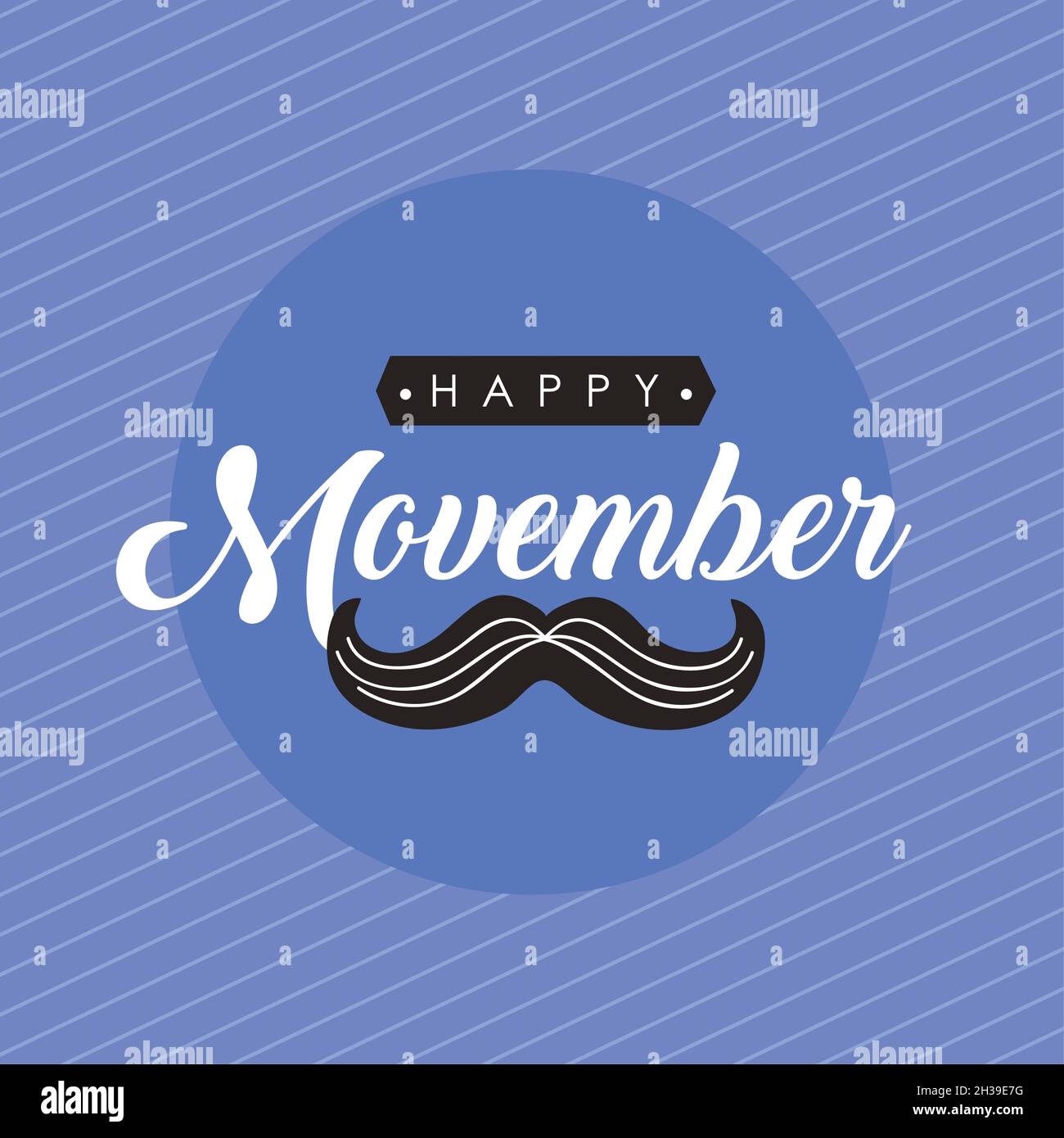 happy movember frame with mustache Stock Vector Image & Art - Alamy