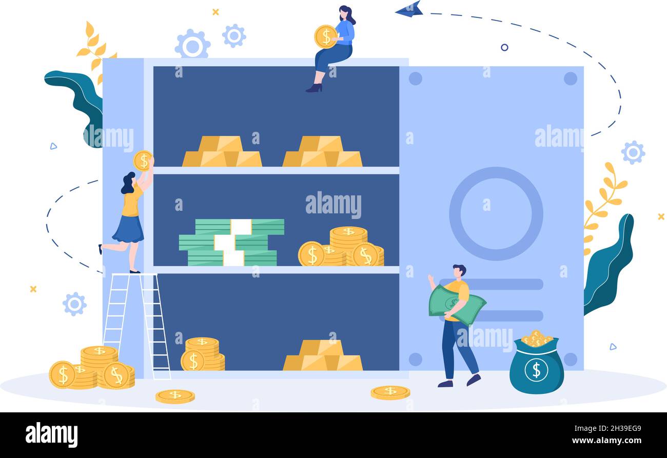 Locker bank Stock Vector Images - Alamy