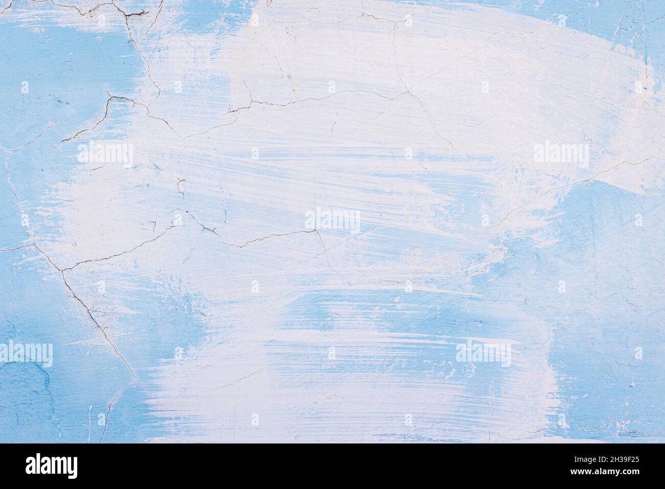Old blue and white painted wall texture pattern. Cement background ...
